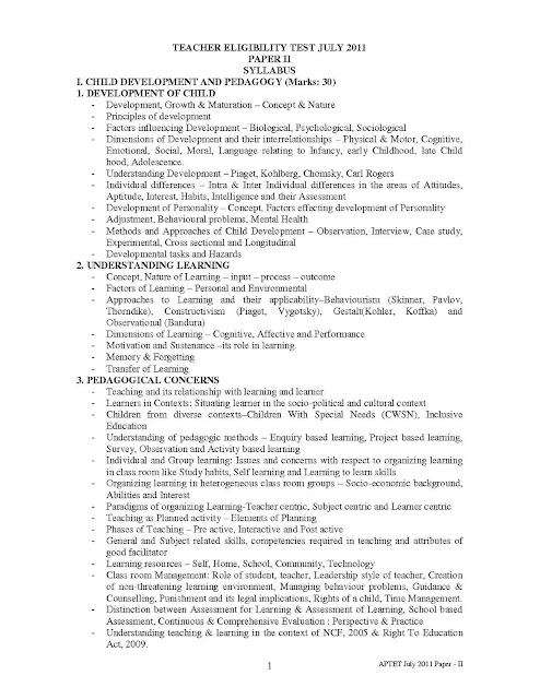 All Colleges information| Best Study Guidelines: TEACHER ELIGIBILITY ...