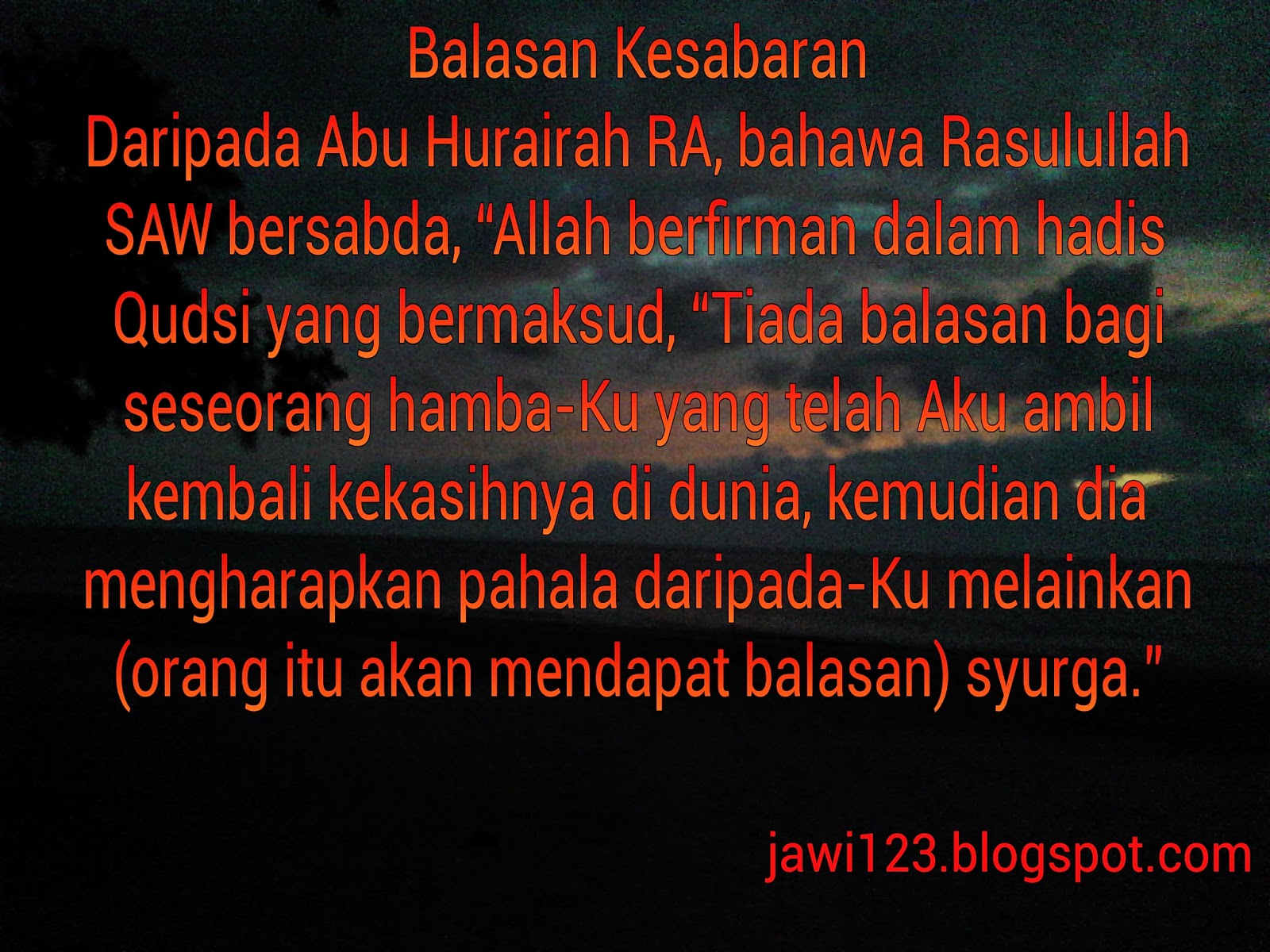 MUSLIM BLOG: HIMPUNAN HADIS HADIS NABI S.A.W BERGAMBAR