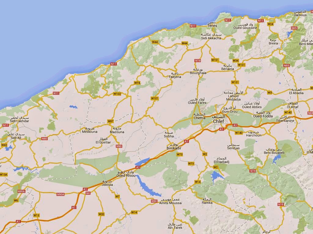 Découpage administratif de l'Algérie & Monographie: Carte du réseau ...