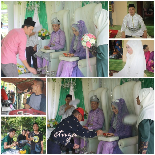 Budaya Merenjis Air Mawar Kepada Mempelai Dipersandingan.