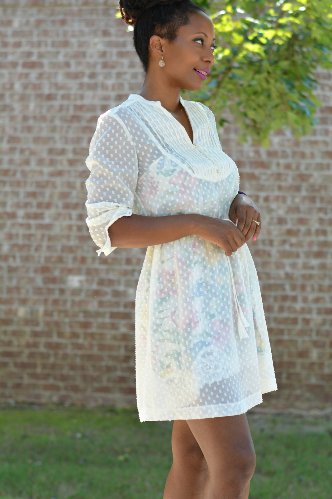 Thrifted Outfit // Sheer Dress + Vintage Slip | Thriftanista in the City