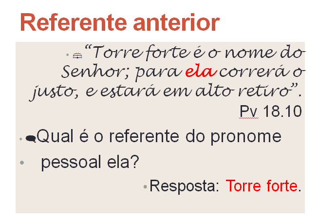 O que é referente?