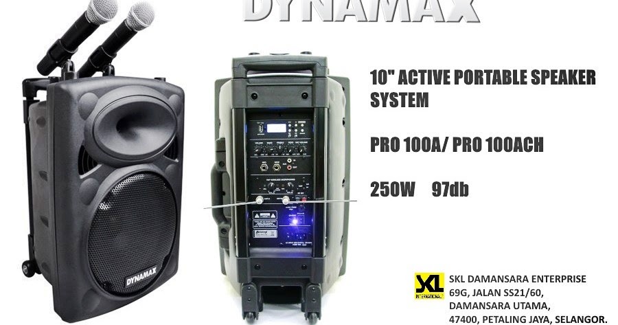 SKL DIY Uptown: Dynamax Active Portable Speaker System 10 inch with ...