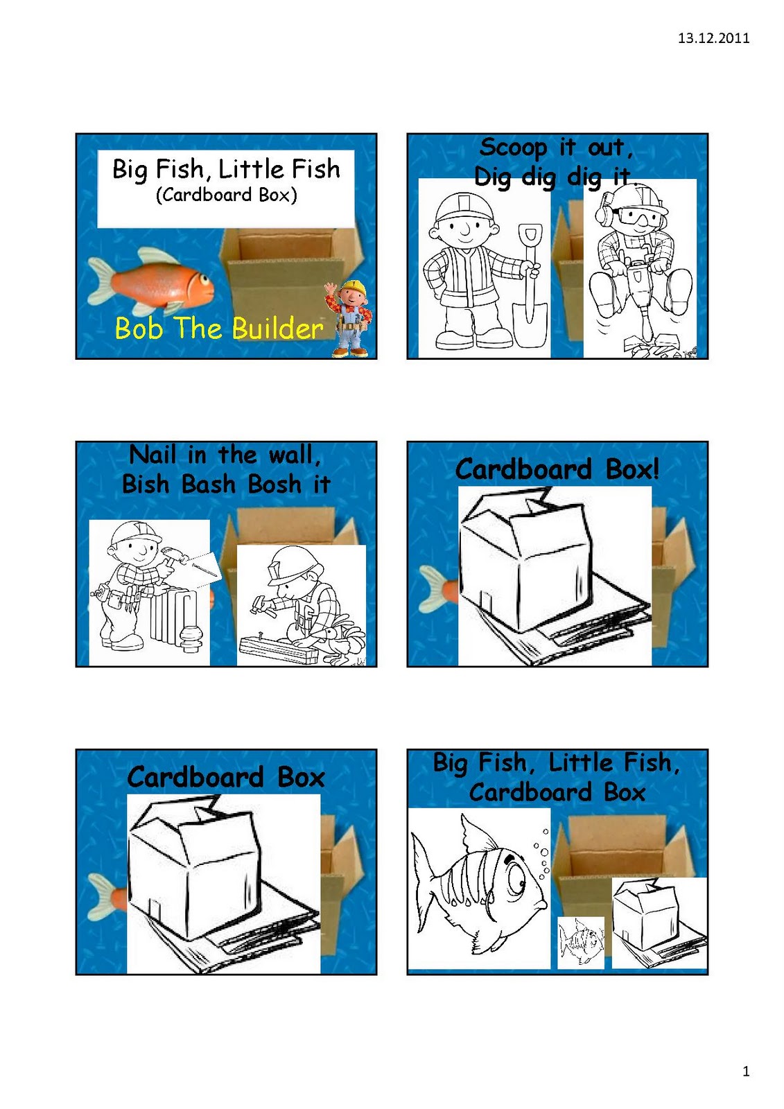 English in Kindergarten: Bob The Builder - Big Fish, Little Fish ...