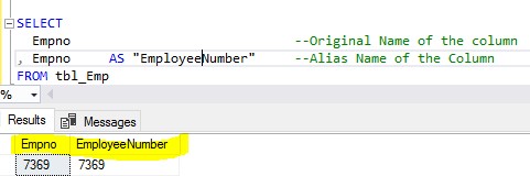 BI Developer: Ways of column alias name in SQL Server.