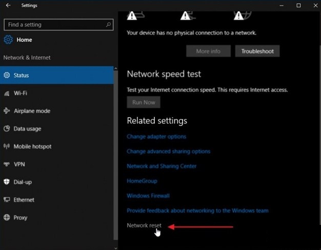 Cara Reset Network Setting Windows 10