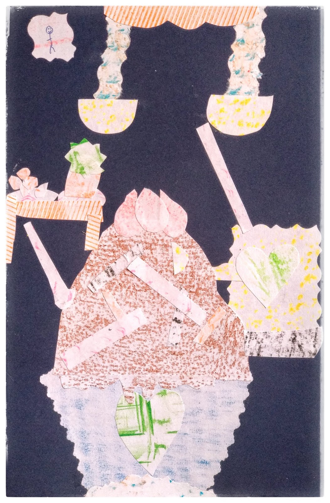 Azul turquesa bitácora de Teresa: Collages con texturas gráficas en ...