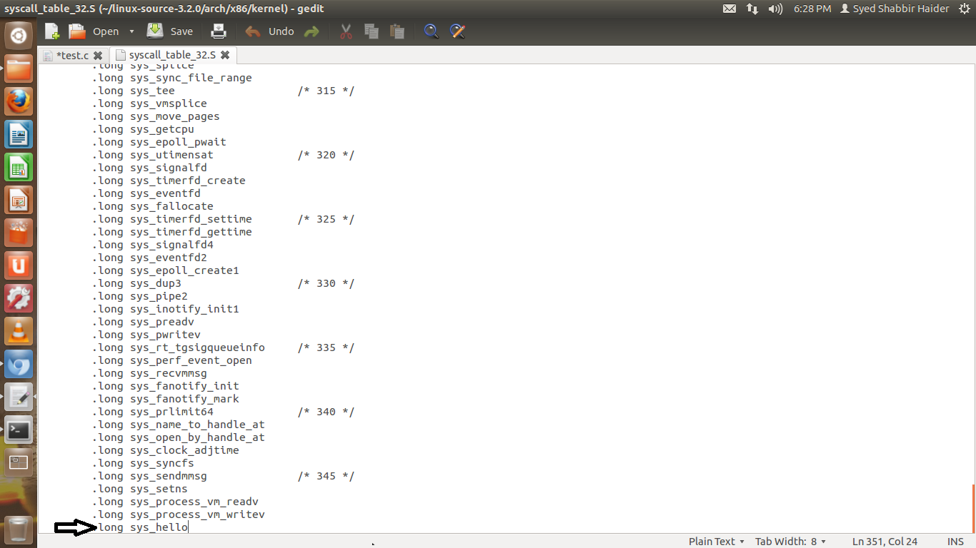 How to add a system call in Linux kernel | Syed Shabbir Haider