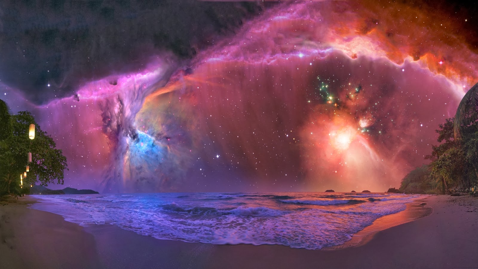 Space From Beach Wide Wallpaper HD - HD wallpaper