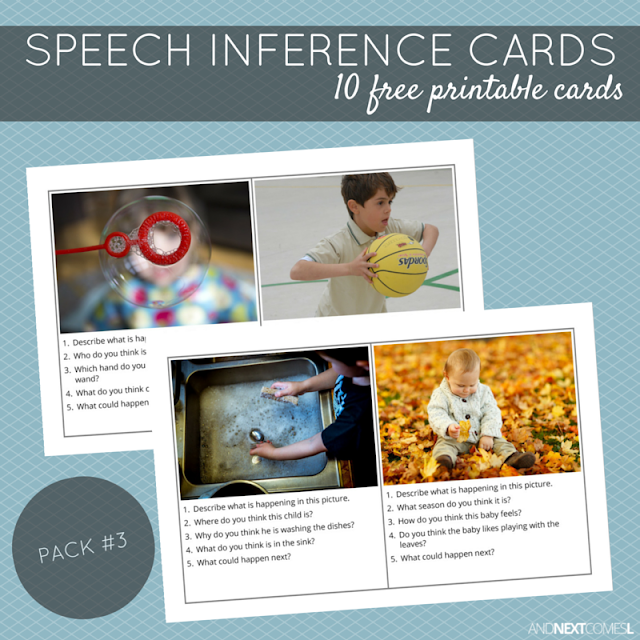 Free Printable Speech Inference Cards - Pack #3 | And Next Comes L ...