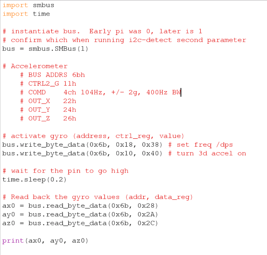Raspberry Pi Data Capture: Programming the i2c Bus in Python
