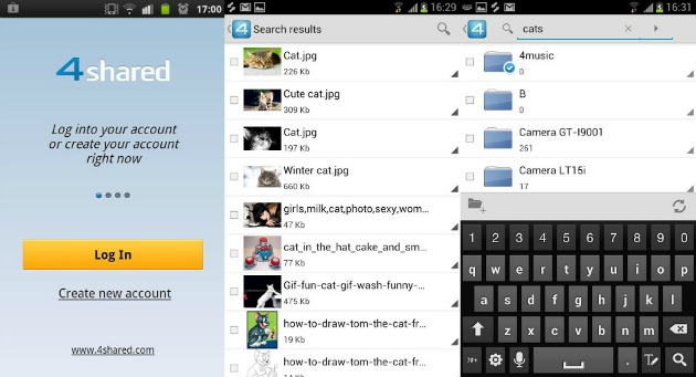 4shared para Android | Celulares Na WEB
