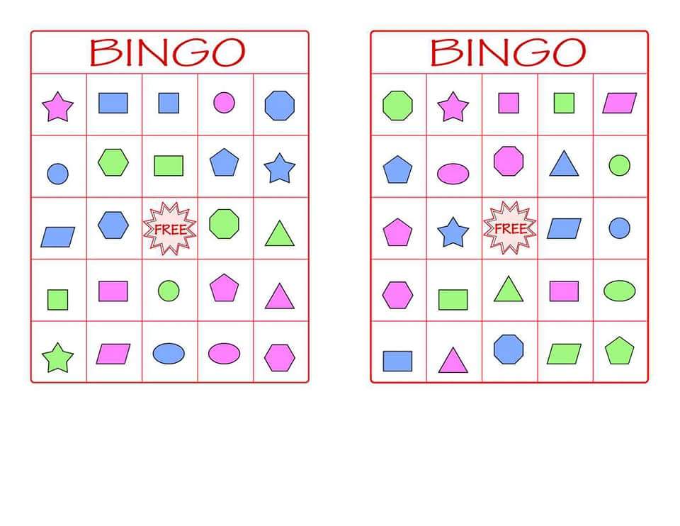 Bingo das formas geométricas ~ Cantinho das Atividades