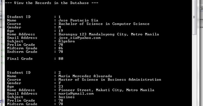 Free Programming Source Codes and Computer Programming Tutorials: BIODATA STUDENT INFORMATION ...