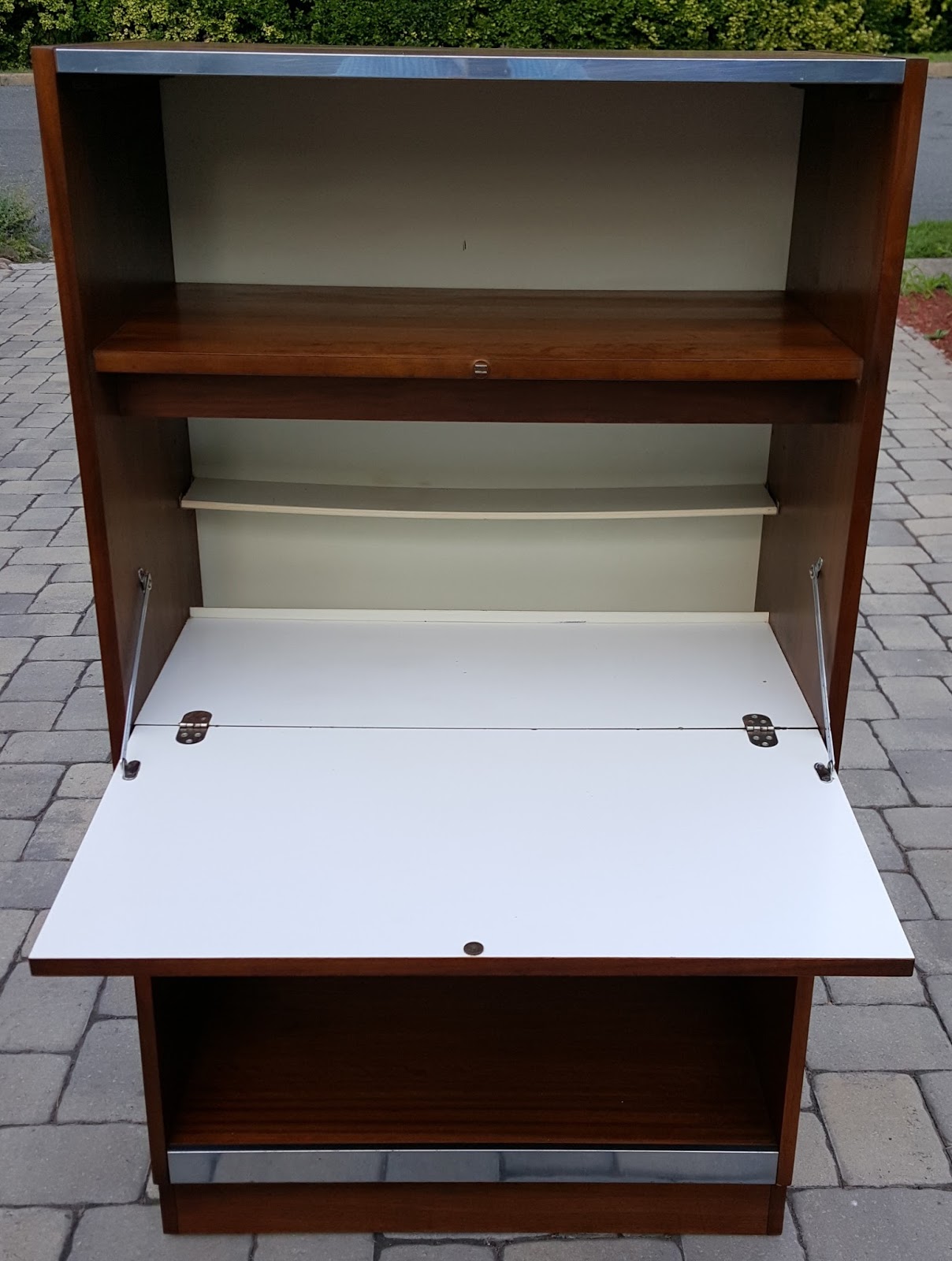 Mid Century Modern Drop Front Desk $150