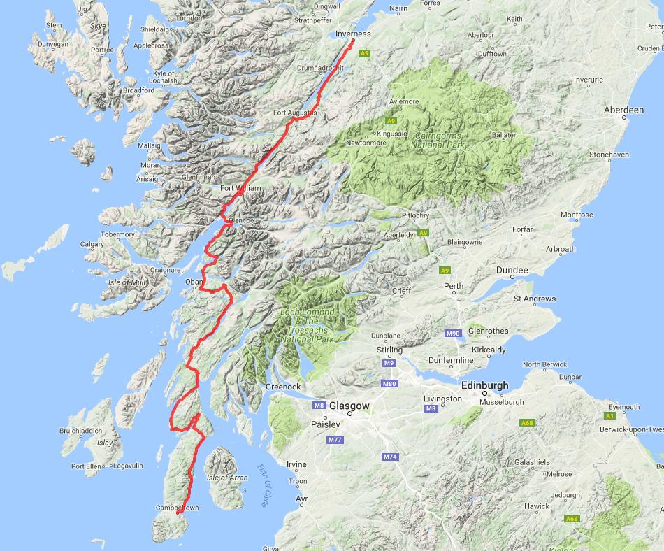 ScotRoutes: NCN78 - The Caledonia Way - in a Day!