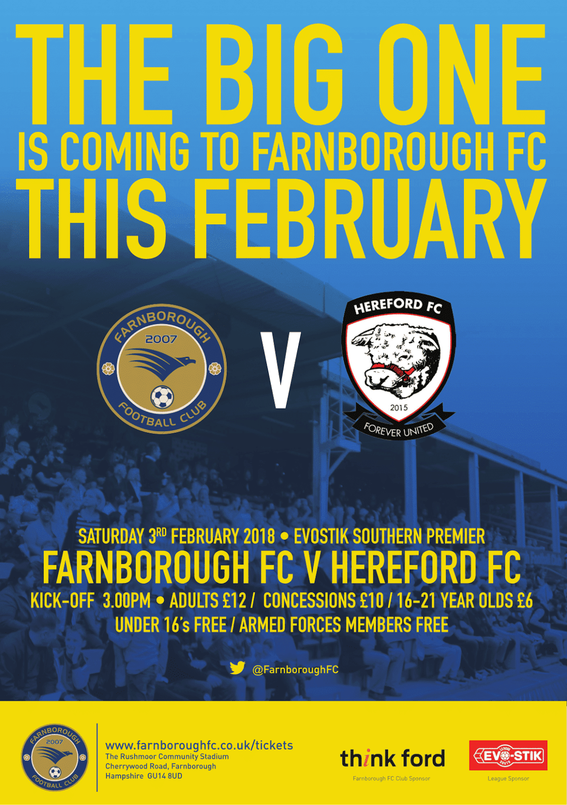 Bulls News: Details About Farnborough Away On February 3rd