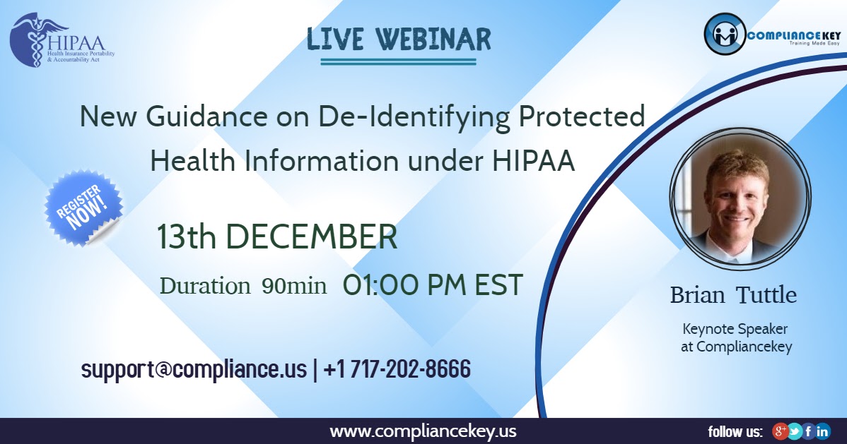 New Guidance on De-Identifying Protected Health Information under HIPAA