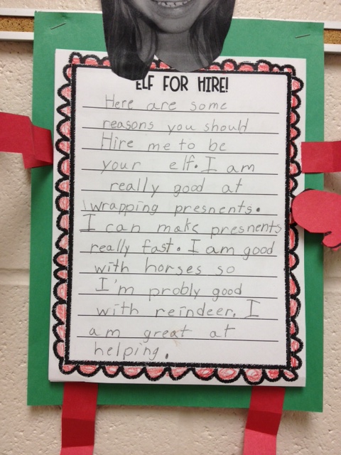 Simply Second Grade: Giveaway Winners & Elf for Hire Persuasive Writing ...