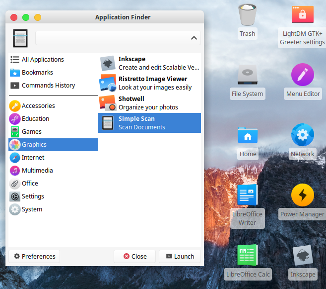 XFCE + Global Menu + Capitaine Theme Pack