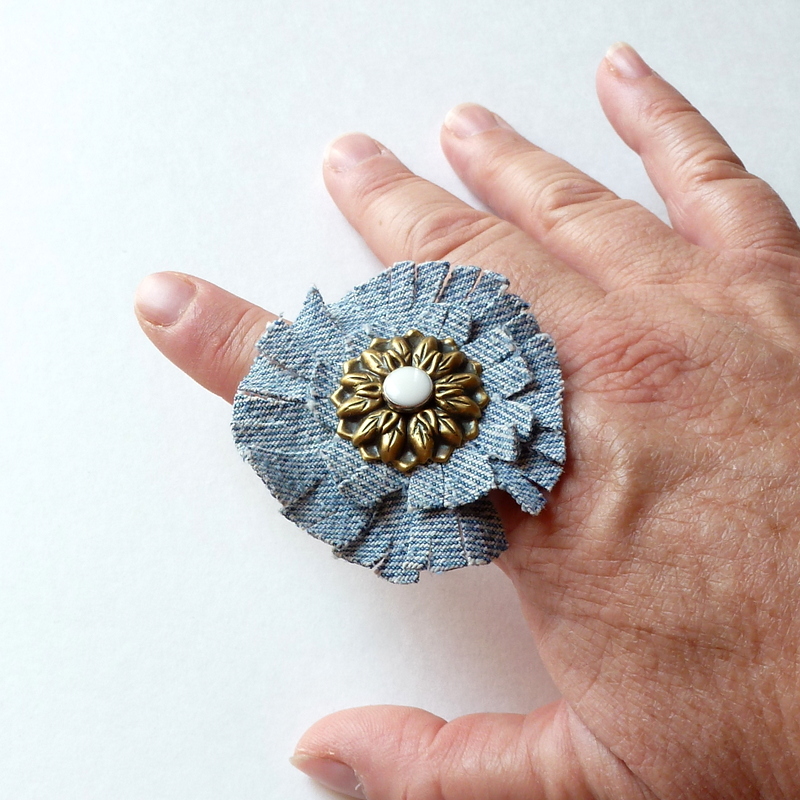 Mich L. in L.A.: DIY Denim Cocktail Ring