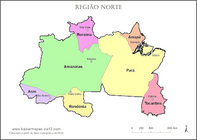 GOUVEA DIRETO: Região Norte-estados e capitais