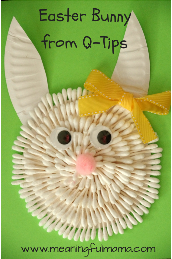 Q-Tip Easter Bunny | Munchkins and Mayhem