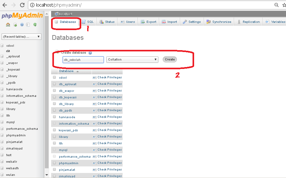 Cara Mudah Membuat Database di PhpMyAdmin