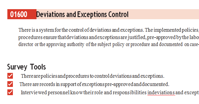 بسم الله الرحمن الرحيم ---1600/ Deviation & Exception