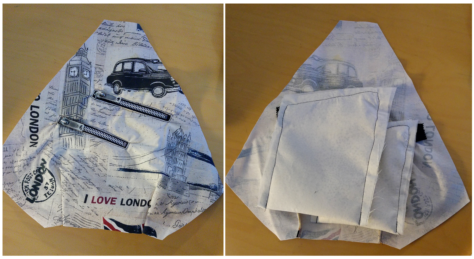 Sew Scoundrel: Tutorial: DIY backpack / sling bag with lining and pockets