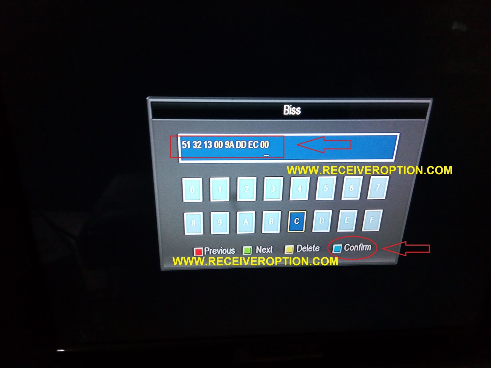 TIGER T245+ PRO HD RECEIVER BISS KEY OPTION - How To Enter Biss key ...