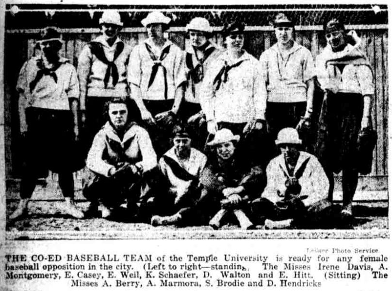 Baseball Nuggets: Temple University Co-ed Baseball Team