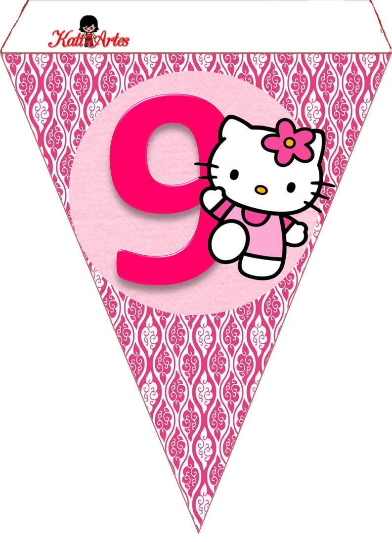 Hello Kitty Free Printable Bunting. - Oh my Alfabetos!