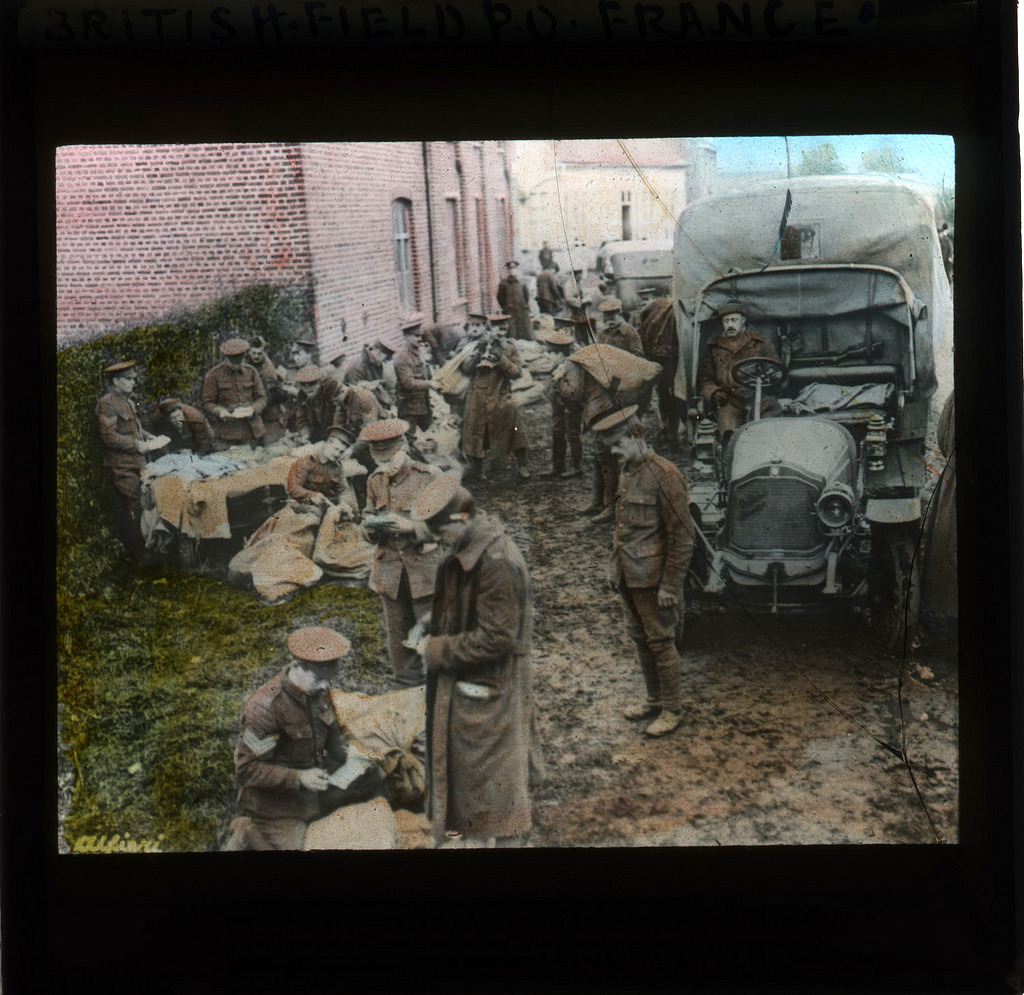 Postal Operation During World War I – 19 Rare Lantern Slides Show the ...