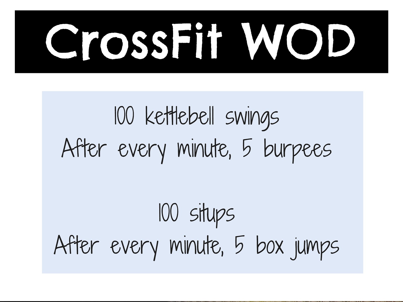 Allison's Miles: CrossFit WODs