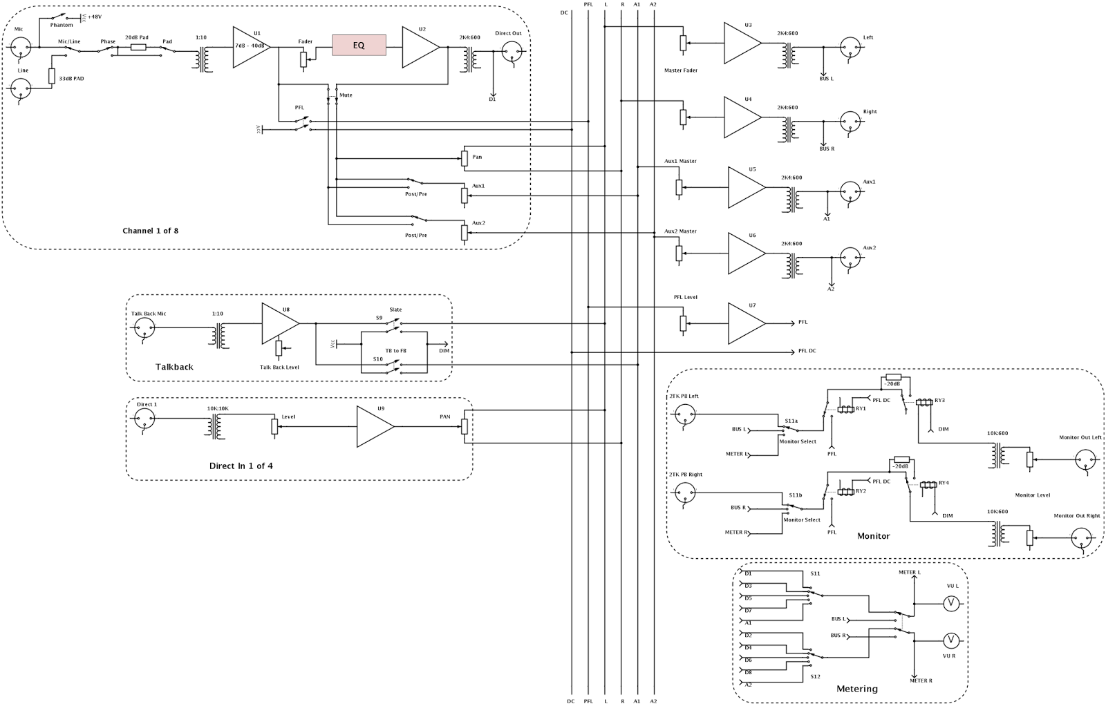 Mark 3 Vacuum Tube Mixer: Frame, Module and the 8 Tracker