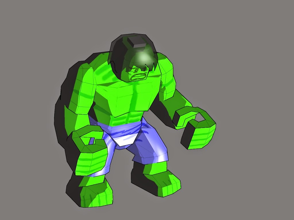 YOBEE'S LEGO MINI-FIGURE PAPER CRAFT: The start mapping of Lego Hulk ...