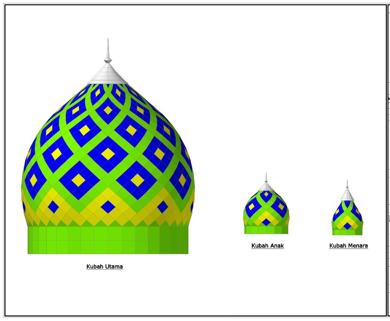 PEMASANGAN - KUBAH MASJID ENAMEL