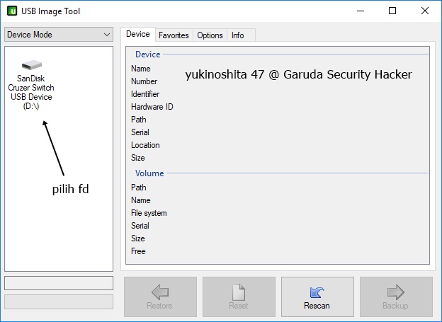 Restore File Image Menggunakan USB Image Tool