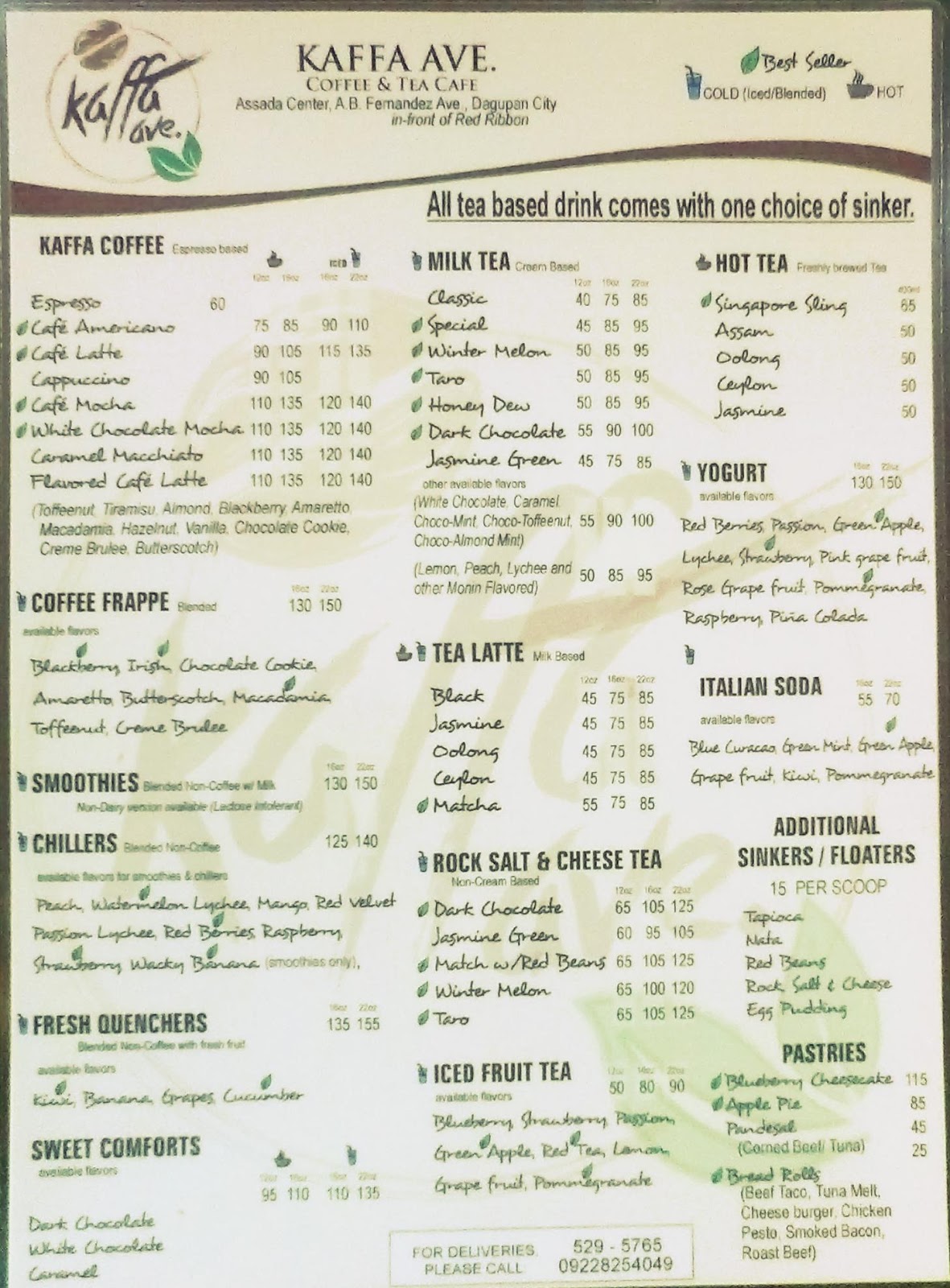 KAFFA AVE. Coffee & Tea Cafe: Products