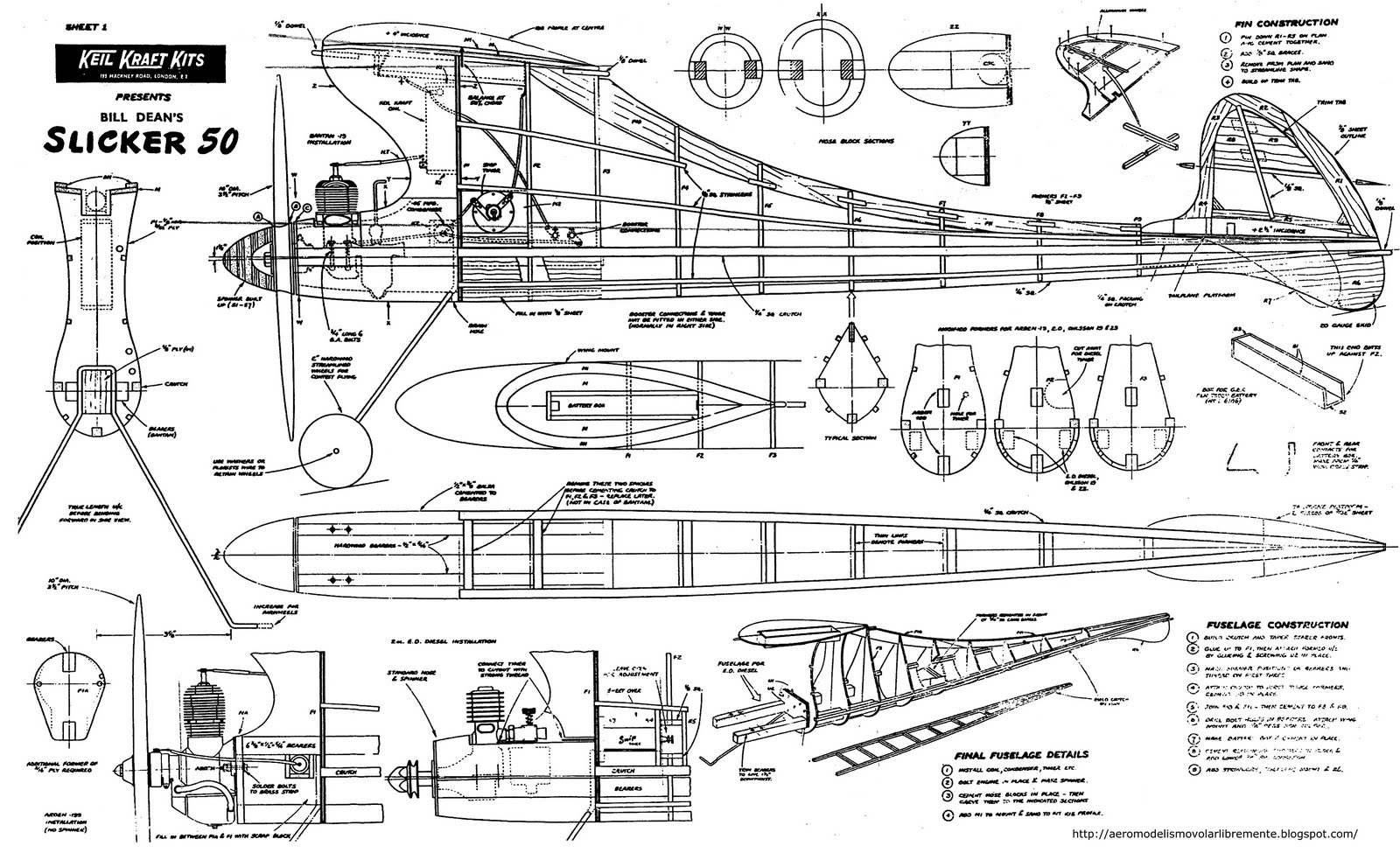 Volar Libremente - Free Flight Models Airplanes: SLICKER 50" de Bill ...