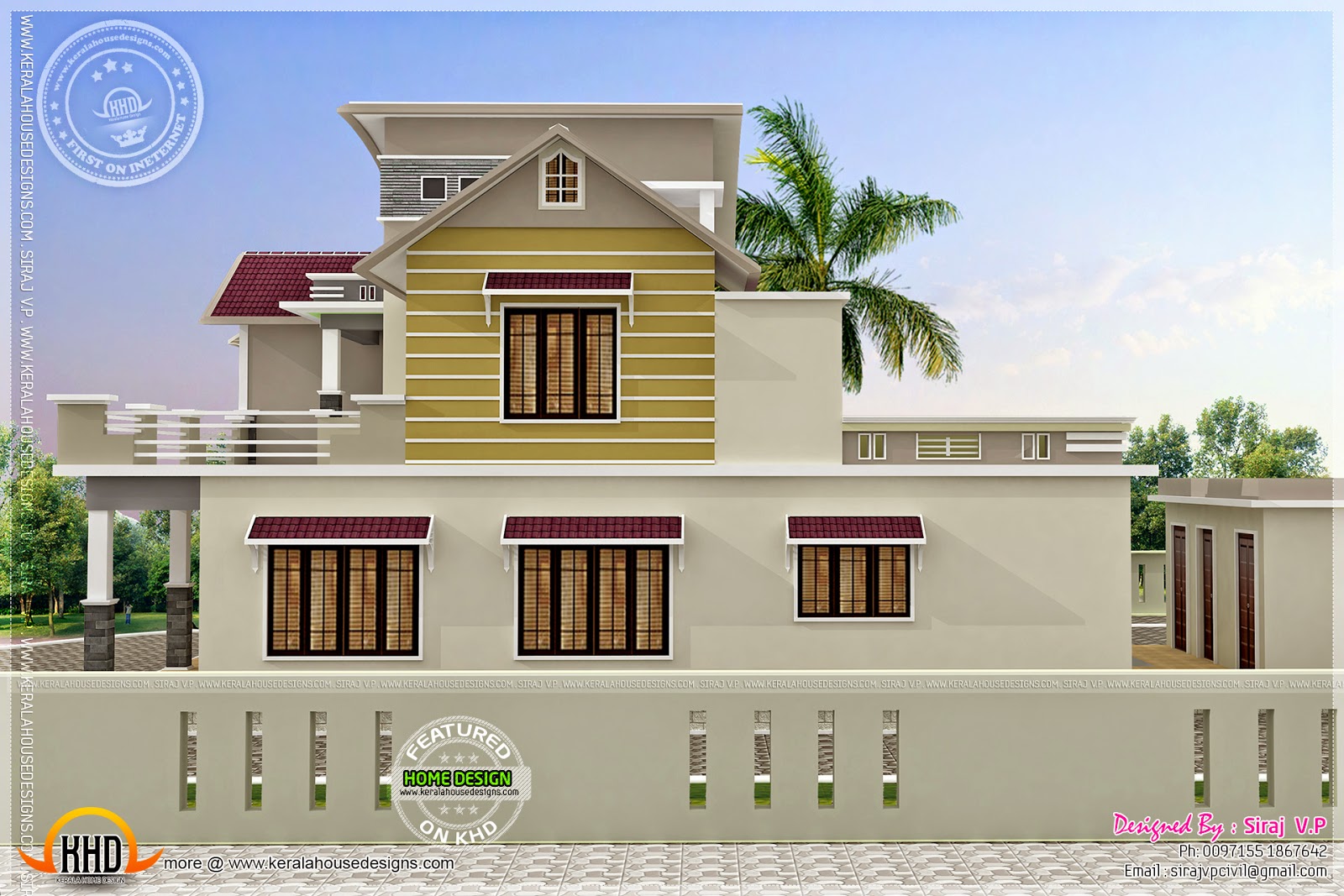 Beautiful little double storied house | keralahousedesigns
