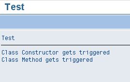 SAP ABAP 4 Tutorial: Static Constructor