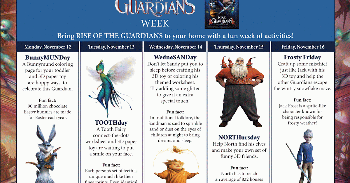 Jeans and a T-shirt: Fun activities to celebrate Rise Of The Guardians