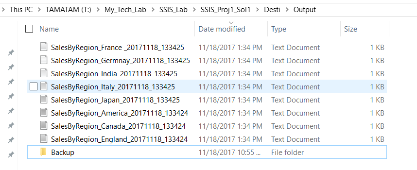 How to Create Multiple Flat File Destinations for each Region Data from ...