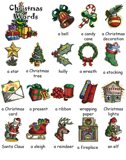 Click-in-English: CHRISTMAS VOCABULARY