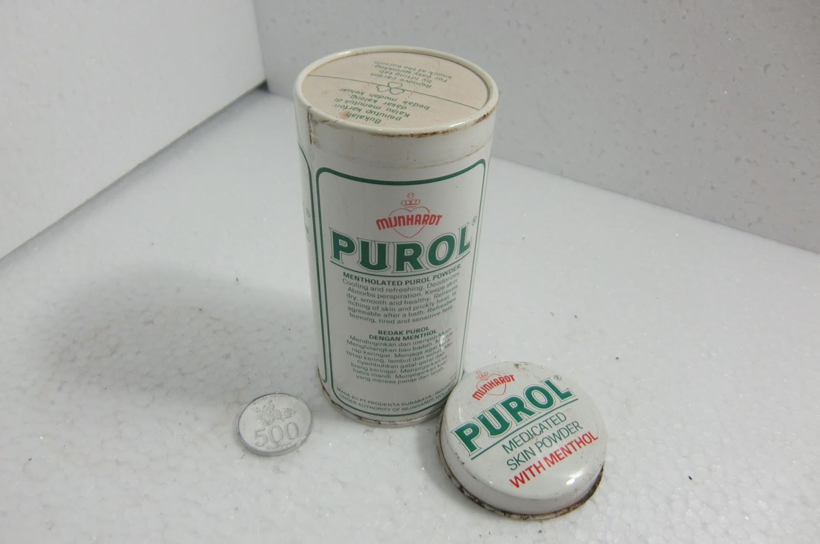 CILEGON ANTIK: Bedak Jadul PUROL - WITH MENTHOL Kondisi NOS