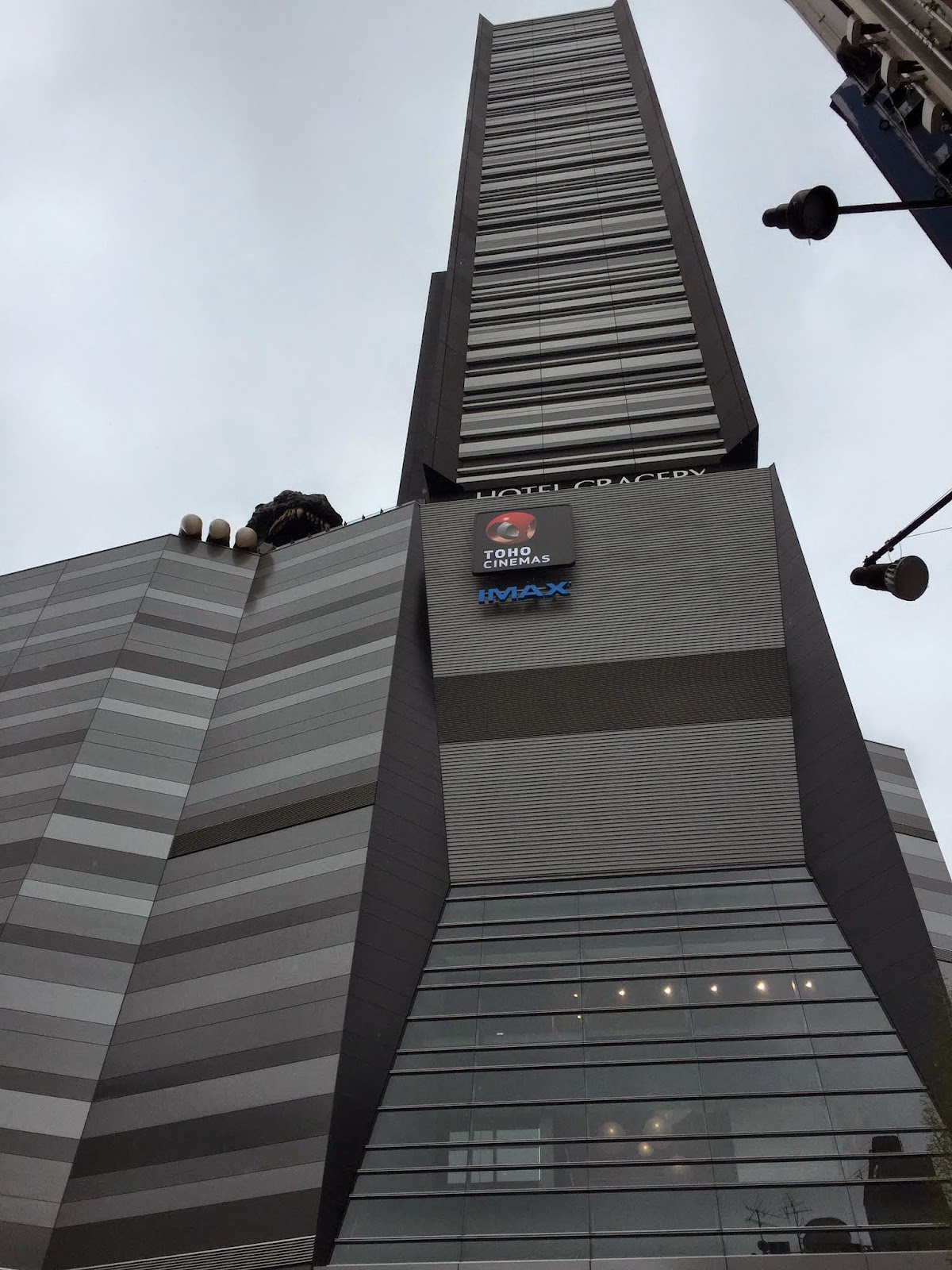 Giant Godzilla Head at Toho Cinemas in Shinjuku