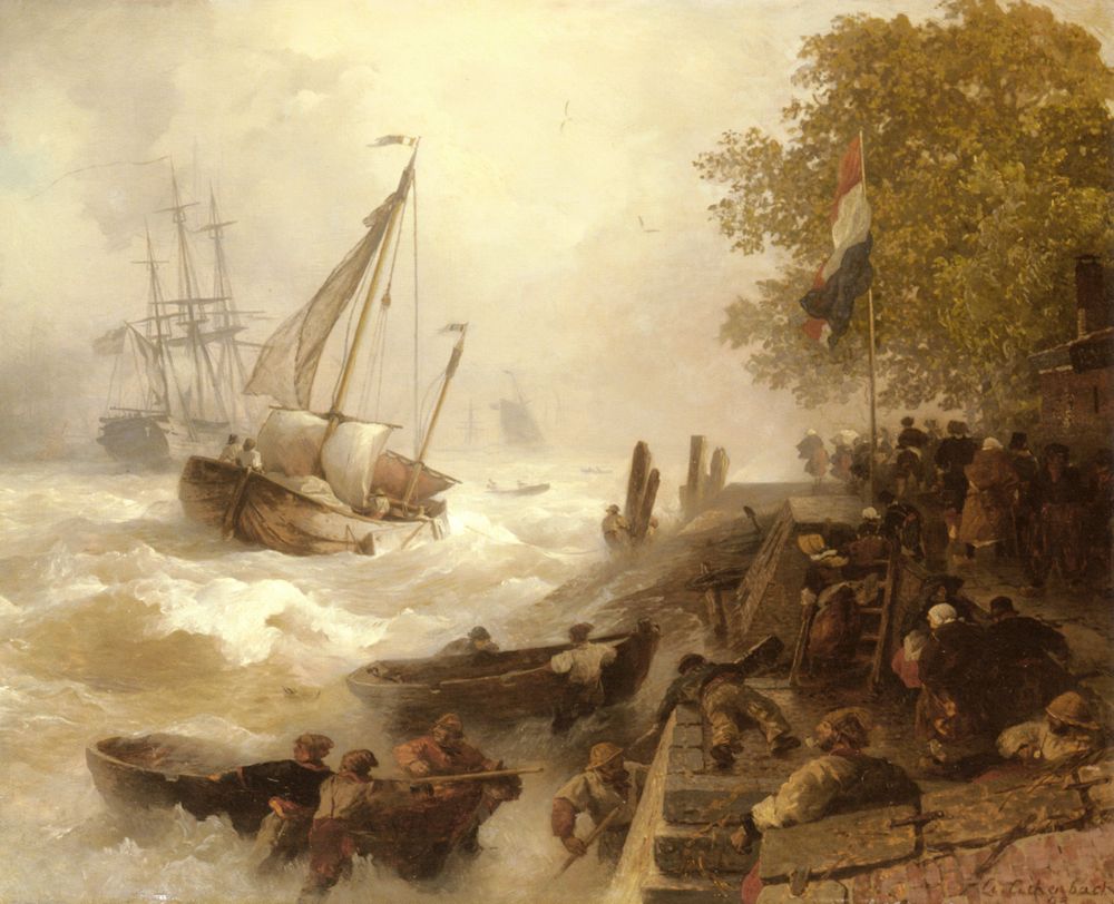 Great Painters Art Galleries: Andreas Achenbach Art Gallery: Return To ...