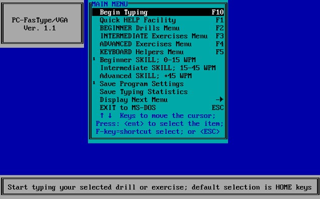 APRENDIENDO A DIGITAR: FASTYPE